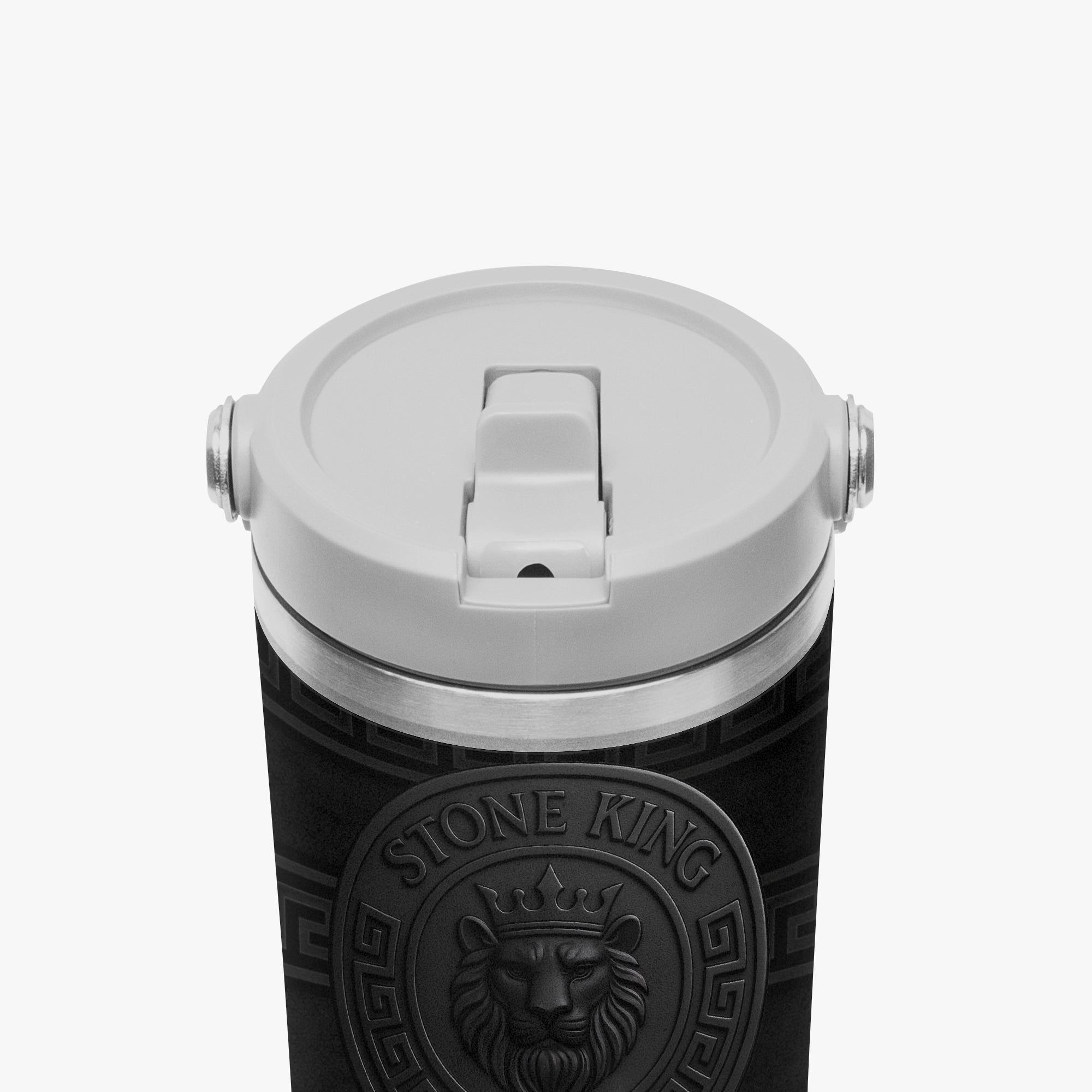 Stone King Black Crest Flip Straw Tumbler - 30oz – Stone King Designs